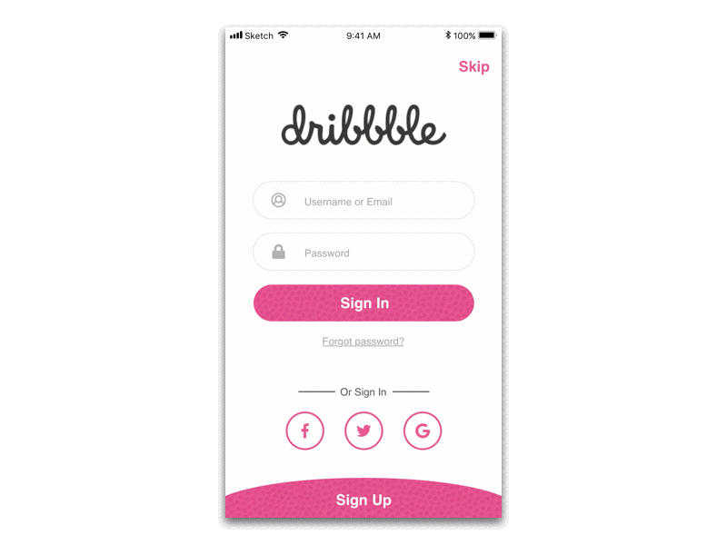 Dribbble Login