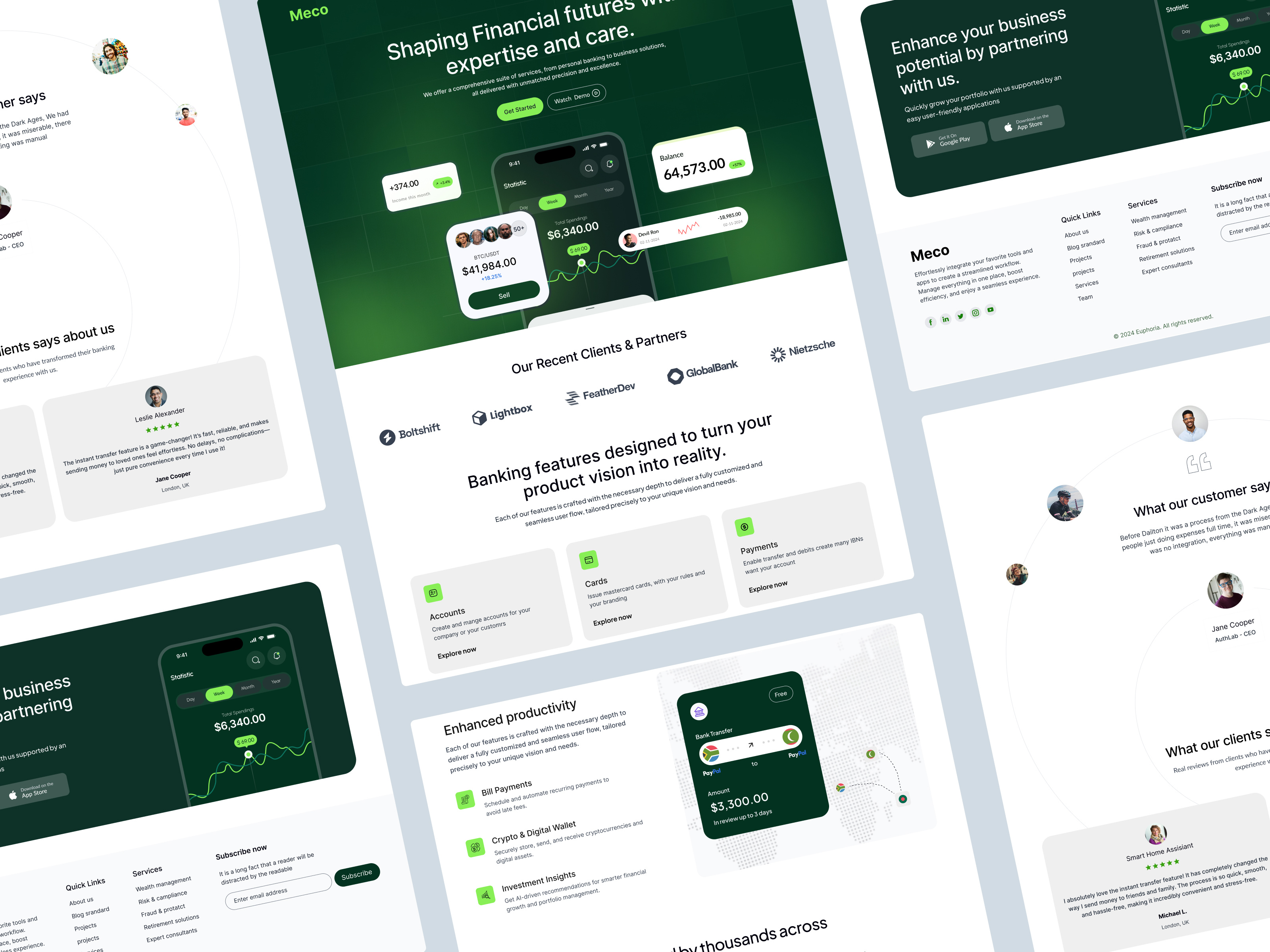 Meco - Finance Management Website by Sujon Hossain for Oripio on Dribbble