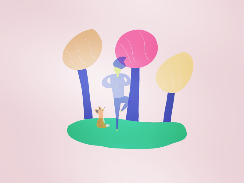 Yoga tree pose by Jasper Ruijs on Dribbble