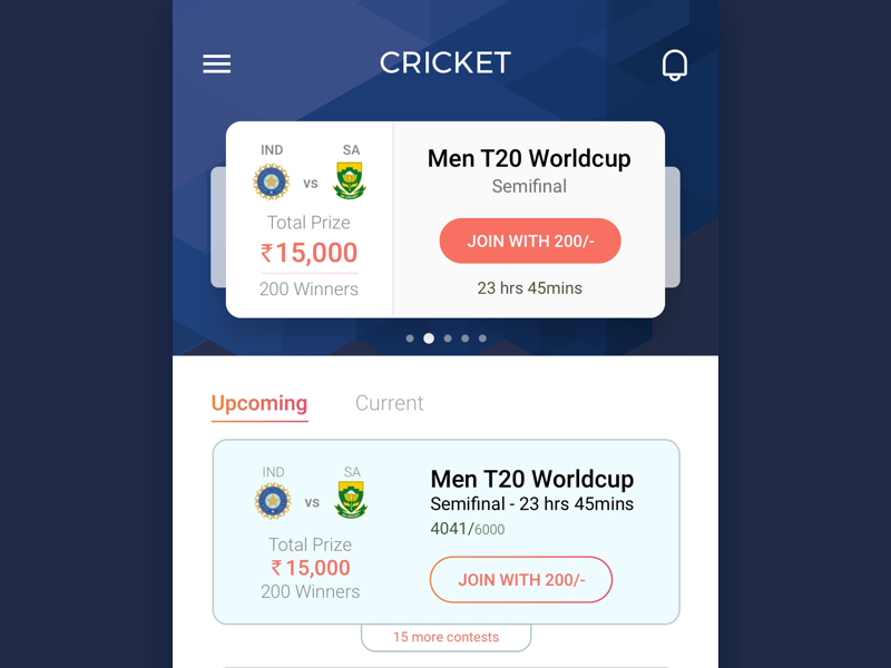 Betting App by Nithin Prakash Motupalli on Dribbble
