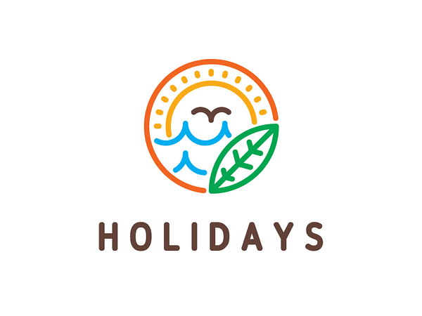 holidays logo by Gitson Media - Creative Agency on Dribbble
