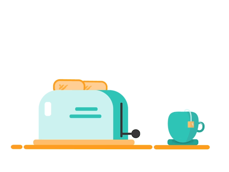 "Toaster" GIF Illustration by Mica Andreea on Dribbble