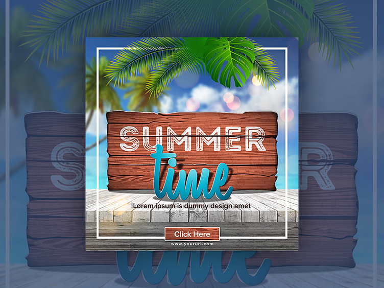 Summer time - banner design by Banner Bazaar on Dribbble