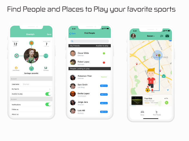 Sportsnow app by Santiago Jaramillo on Dribbble