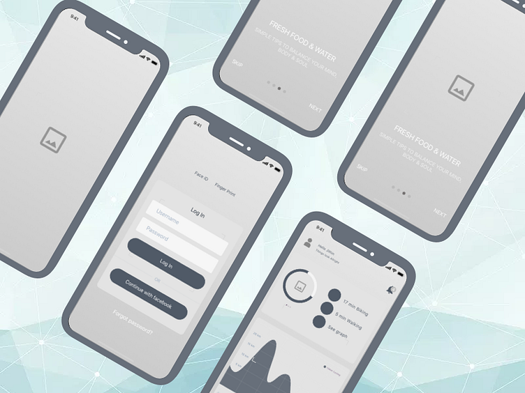 Fitness Concept App Wireframe by Jithin on Dribbble