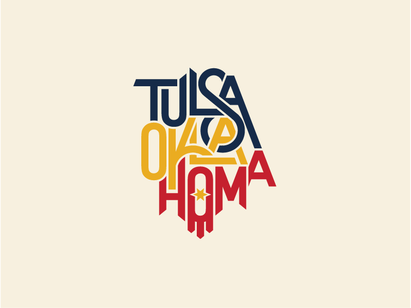 Tulsa Oklahoma custom lettering by Russell Wadlin on Dribbble