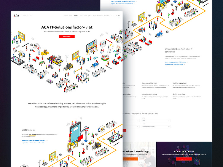 Factory visit landing page by Yildiray Günay on Dribbble