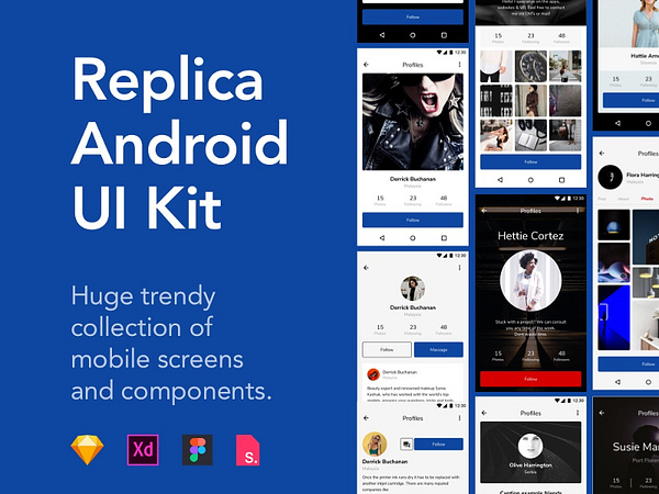 Replica Android Ui Kit by Visual Hierarchy on Dribbble