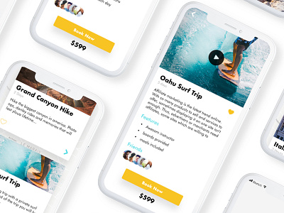 Travel App UI Concept 2 by Jesse Showalter on Dribbble