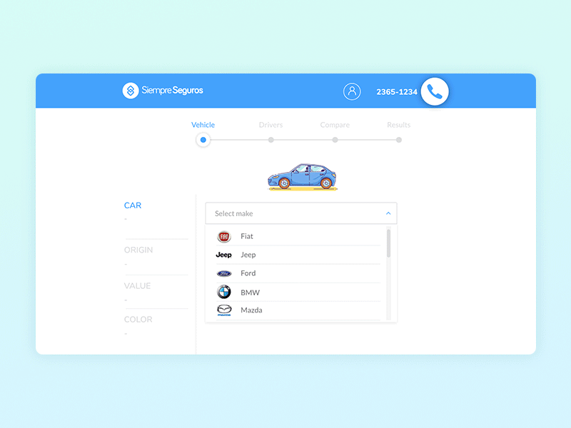 Car Insurance Quick Quote Ui Ux By Anastassia Zukova On Dribbble