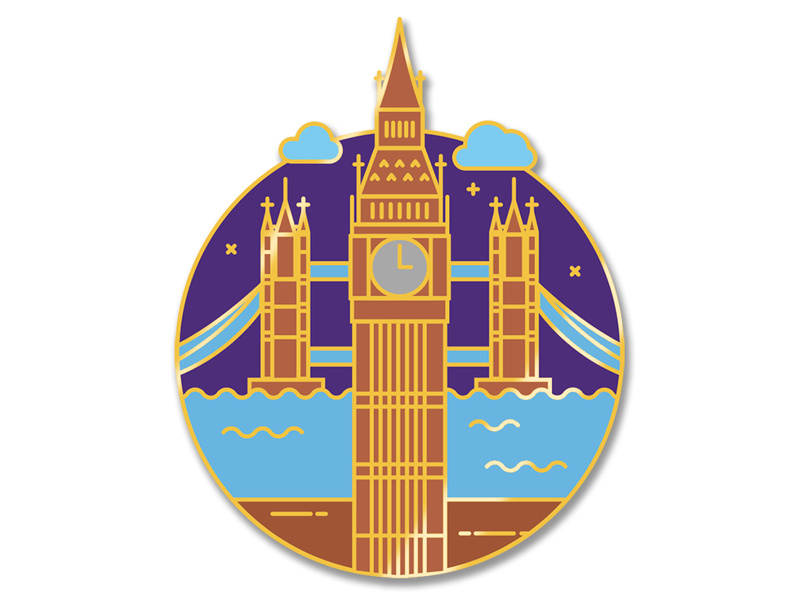 London pin badges design by Yena Jeon on Dribbble