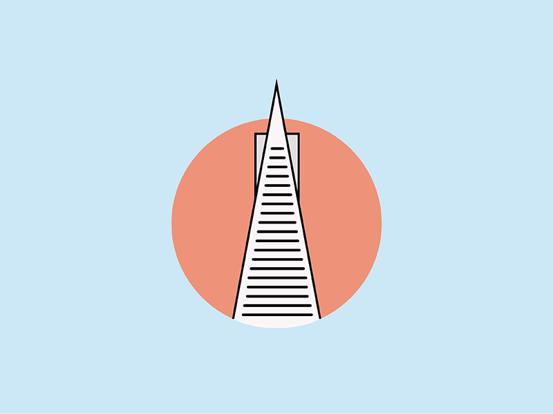SF Icons: Transamerica Pyramid by Hannah Heneghan on Dribbble