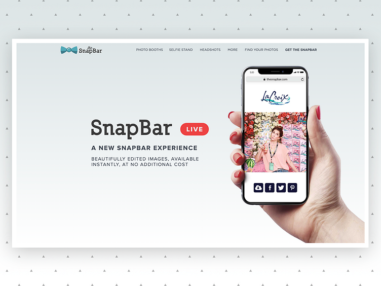 SnapBar Live webpage by Snapbar on Dribbble