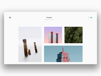 Unsplash Minimal Concept by Chetan Verma on Dribbble
