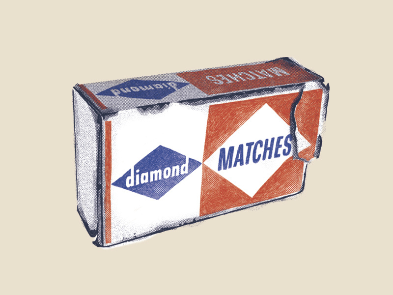 Diamond Matchbox Illustration by Erin Sant on Dribbble
