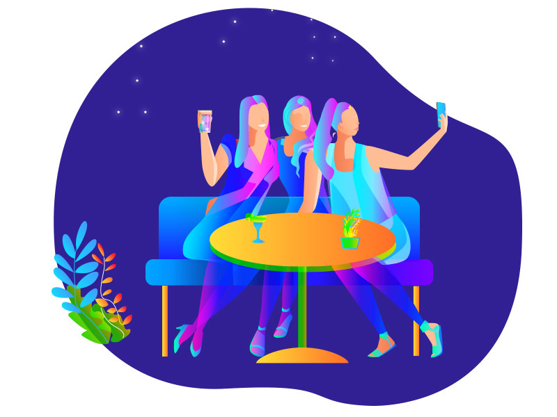 color illustration by Sunshine on Dribbble