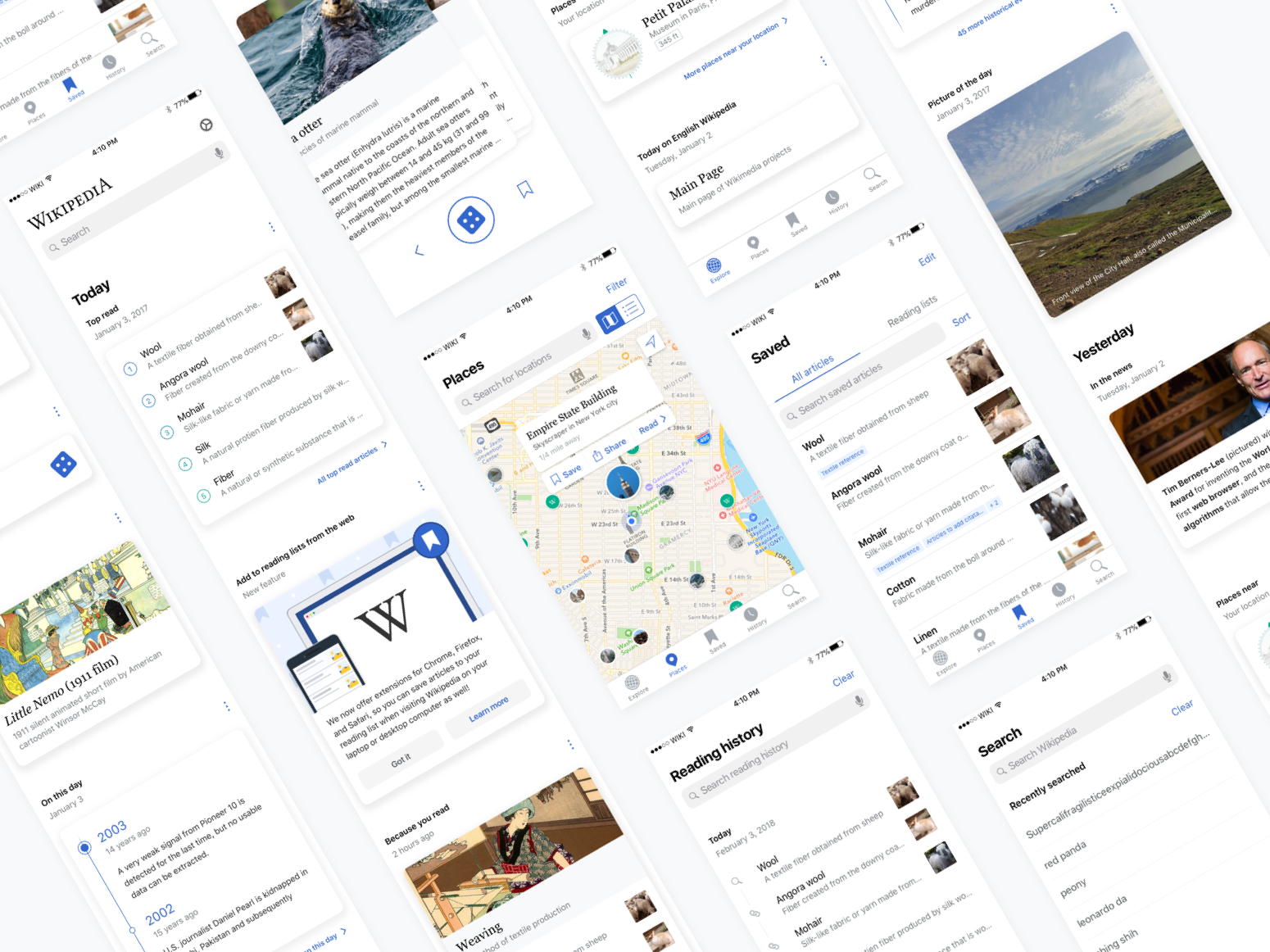 Wikipedia iOS app 6.0 by Carolyn Li-Madeo on Dribbble