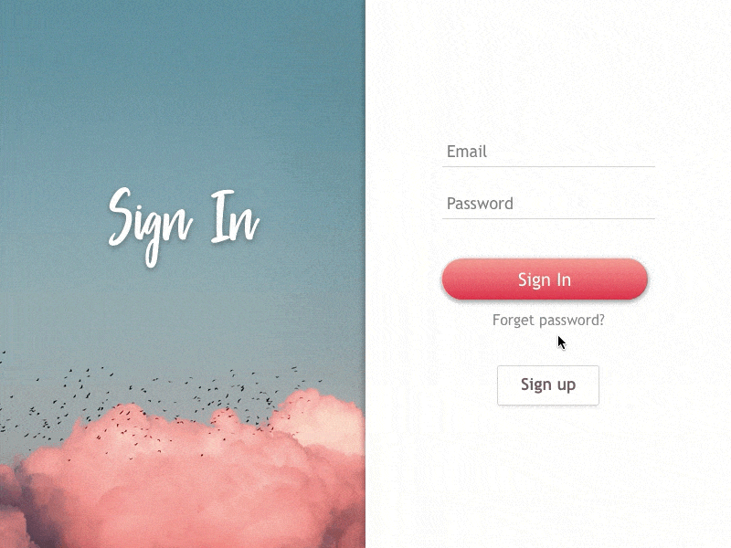 Sign In / Sign Up by Svetlana on Dribbble