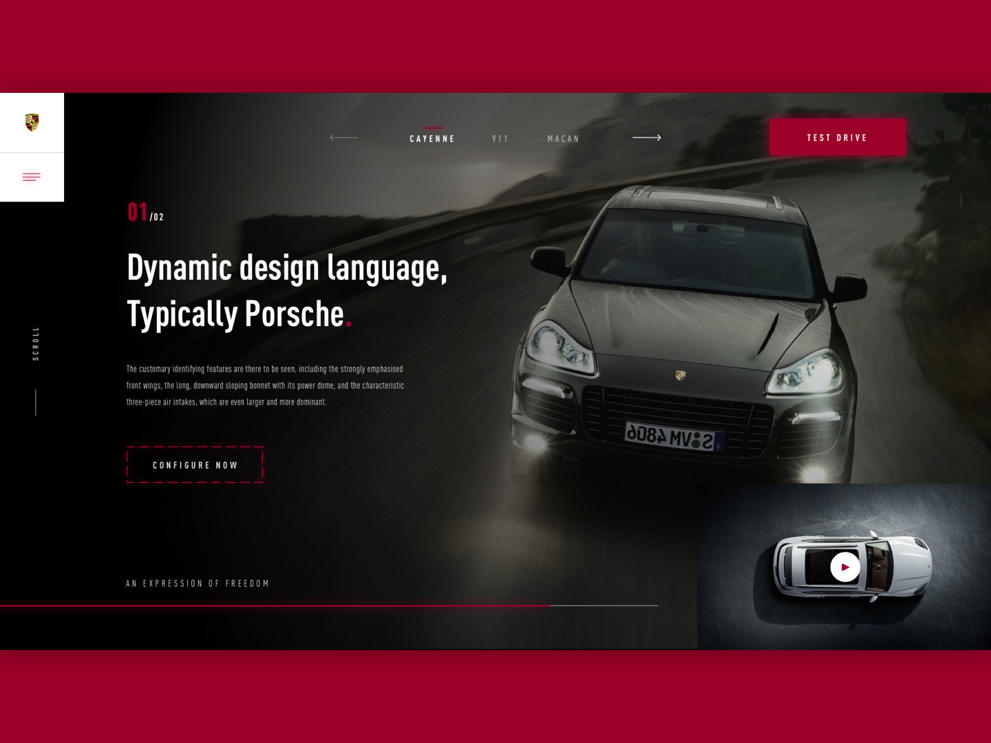 Porsche landing page by Nick van Amersfoort on Dribbble