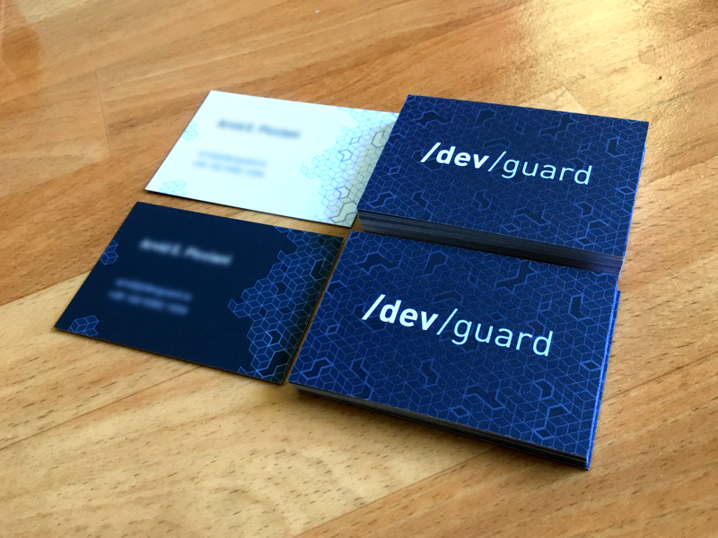 Devguard Business Cards by Timea Konya on Dribbble