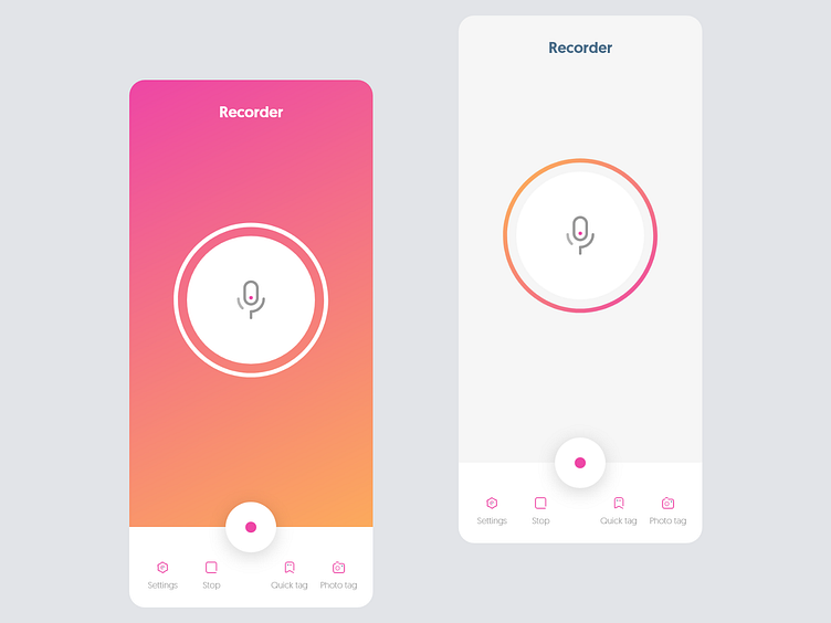 Recorder App by Mr. Pugo on Dribbble