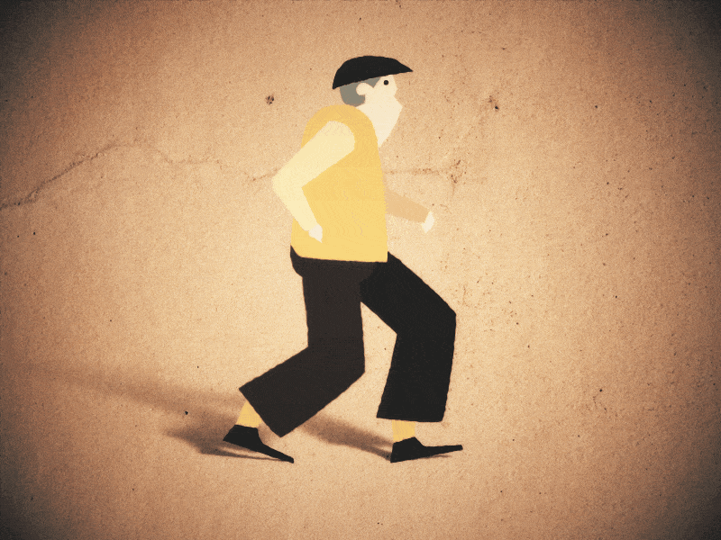 Old Man walking cycle by kzloty on Dribbble