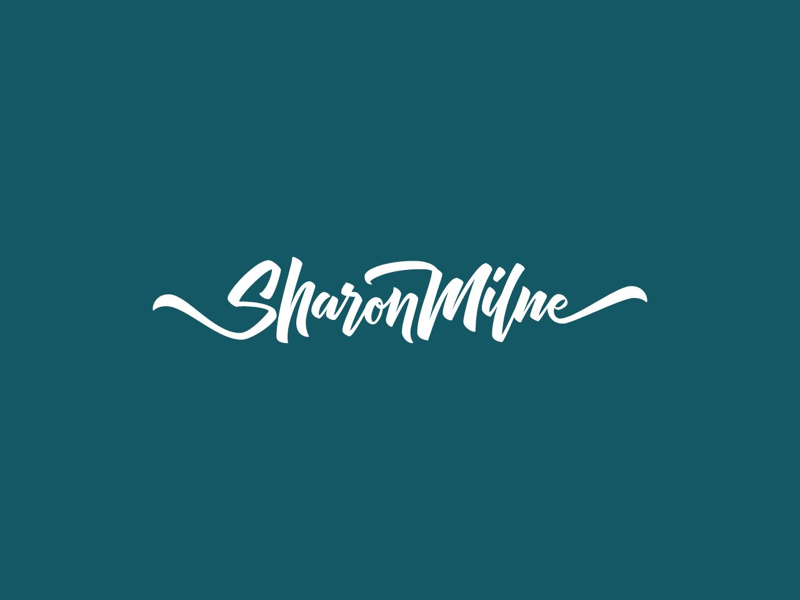 Sharon Milne Lettering Logo by Arief | Typia Nesia Studio on Dribbble