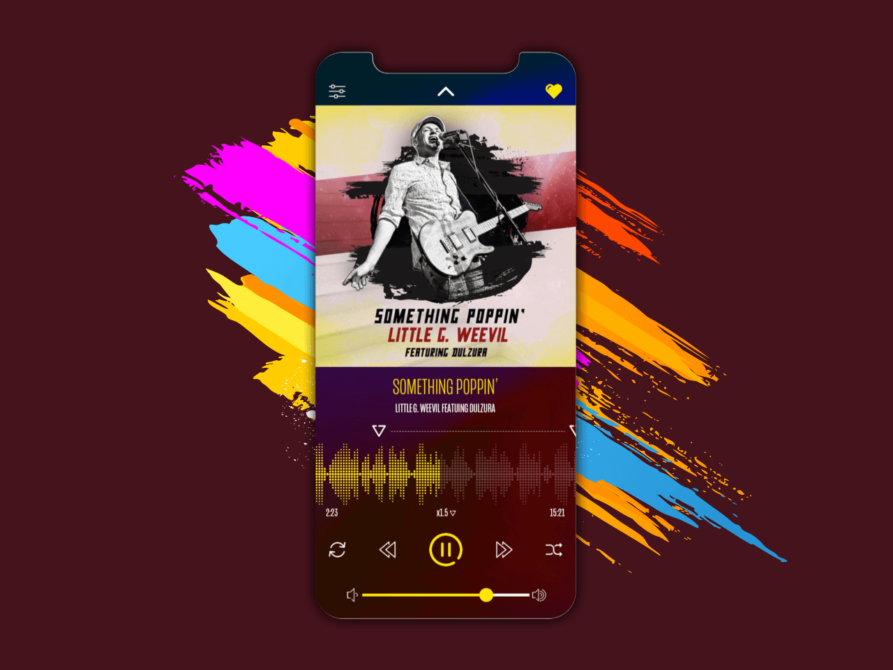 Daily UI Challenge #009 Musicplayer by Naoyuki Kondo on Dribbble