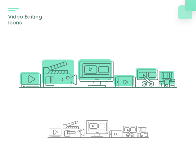 Video Editing Icons by Dheeraj Kumar on Dribbble
