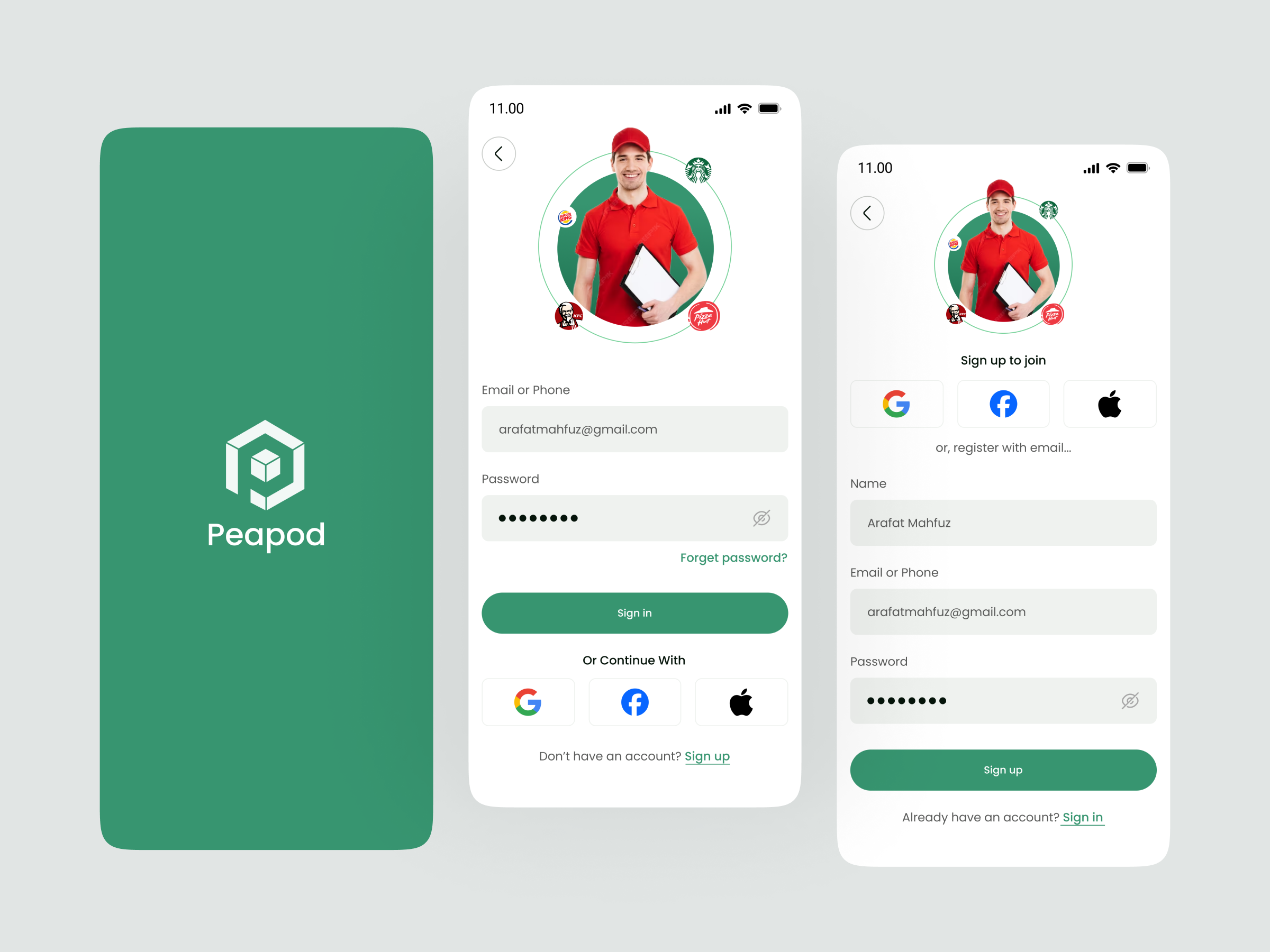 Browse thousands of Food Delivery App Sign Up Page images for design ...