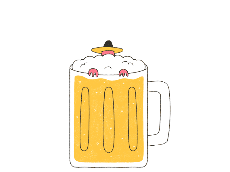 Beer bath by Carmela Caldart on Dribbble