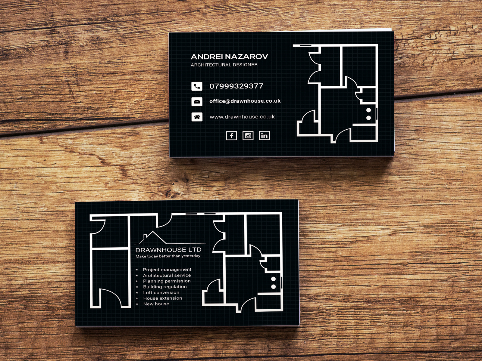 Business Card design for a client in London by Md Salauddin on Dribbble