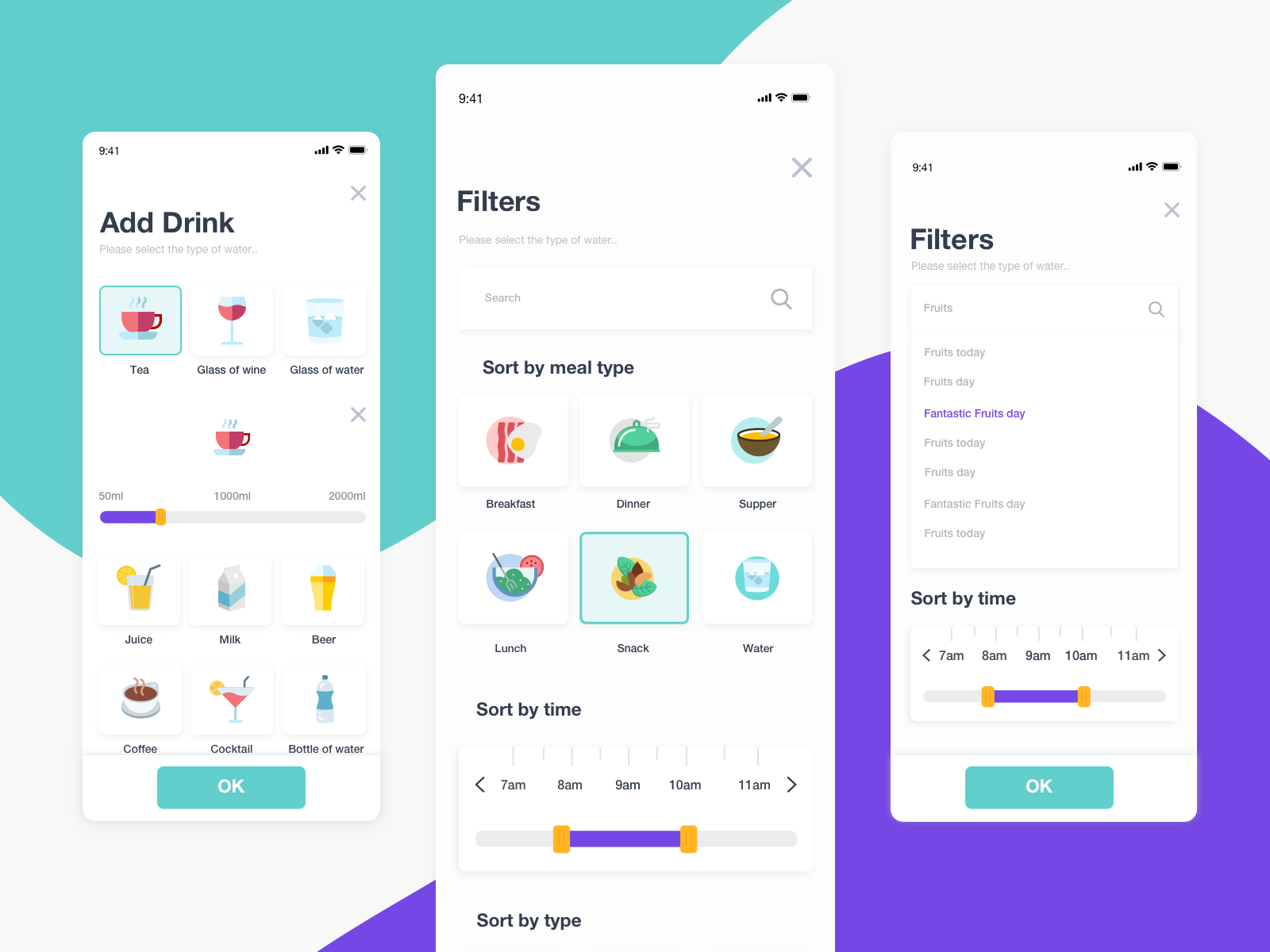 Filters ux/ui by ianamoor on Dribbble