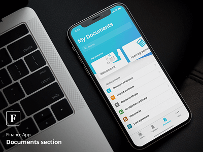 Documents screen for a Finance App by Pratik Shah on Dribbble