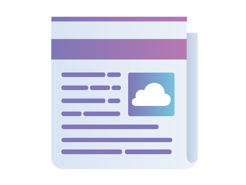 Cloud Newspaper by Kari Linder for Cloudflare on Dribbble