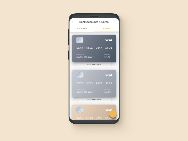 Bank card deletion by Maxim Dernovoy on Dribbble
