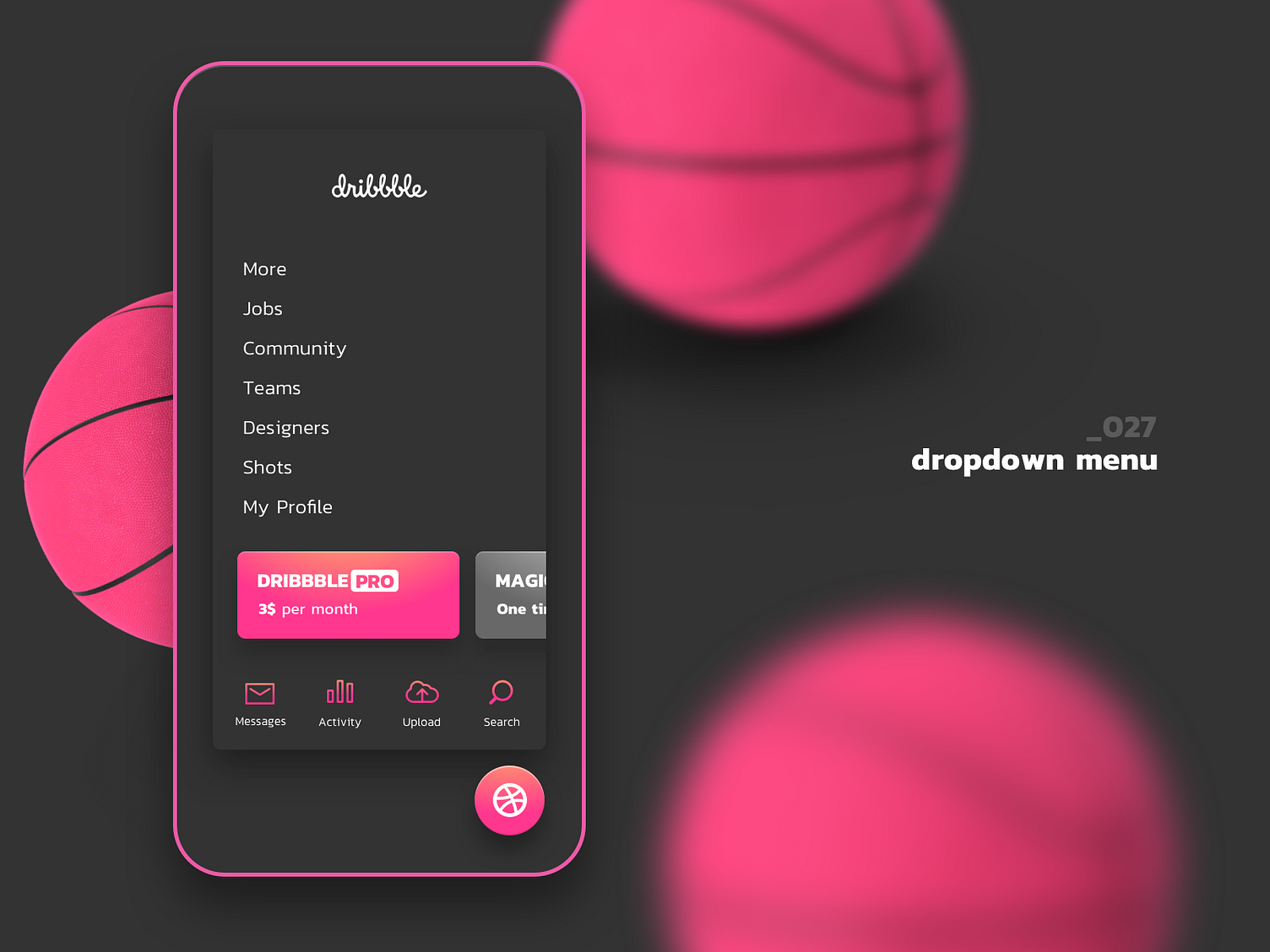 Daily UI #027 - Dropdown Menu by Fernando Capone on Dribbble