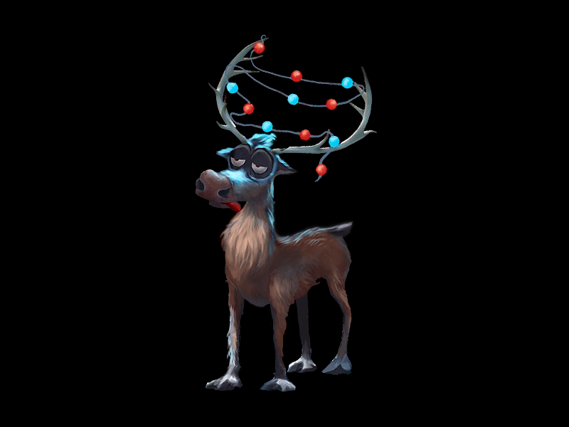 Christmas deer by Ria on Dribbble