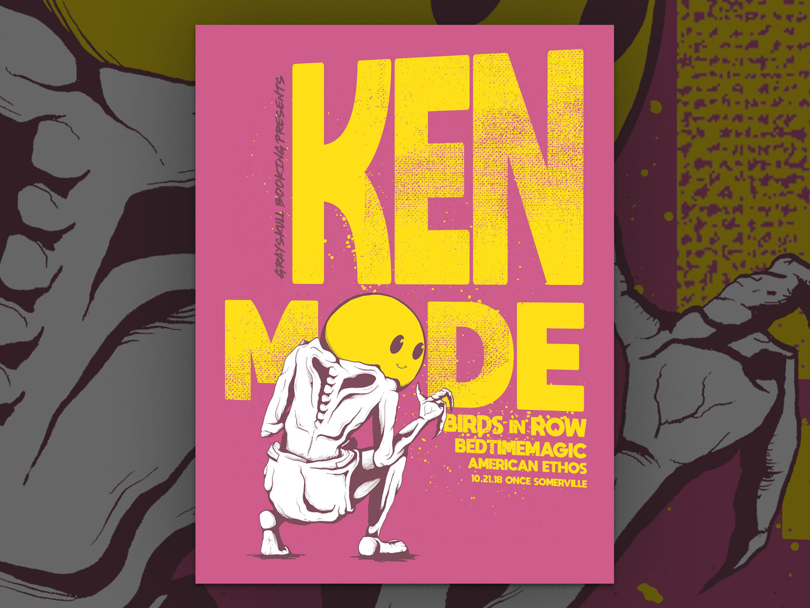 KEN mode Gig Poster by Adam Cutler on Dribbble