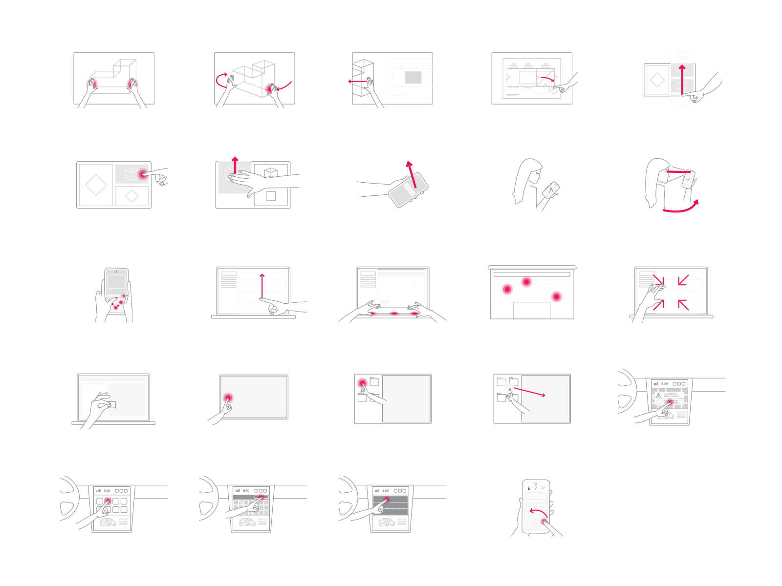 UI Gestures Board by Francisco Laterza on Dribbble