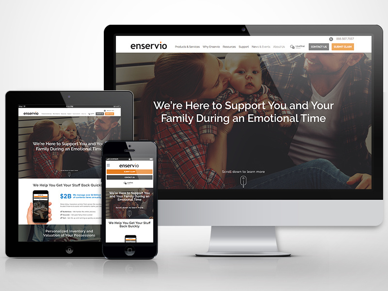 Enservio Landing Page for Policyholders by Chris Blauvelt on Dribbble