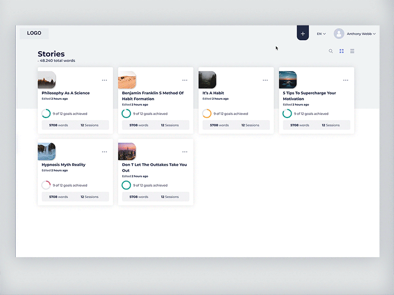 Switch View Animation Practice by Ildiko Gaspar on Dribbble