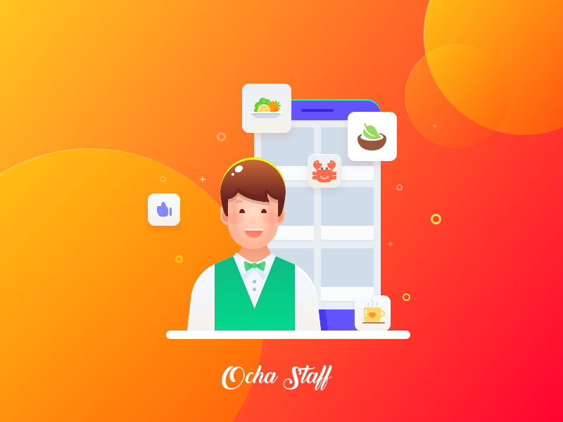 Ocha Staff Illustration by Brandon Qian on Dribbble