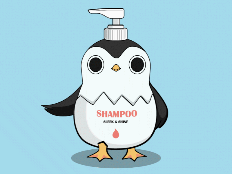 Shampoo Penguin by Mika Jiang on Dribbble