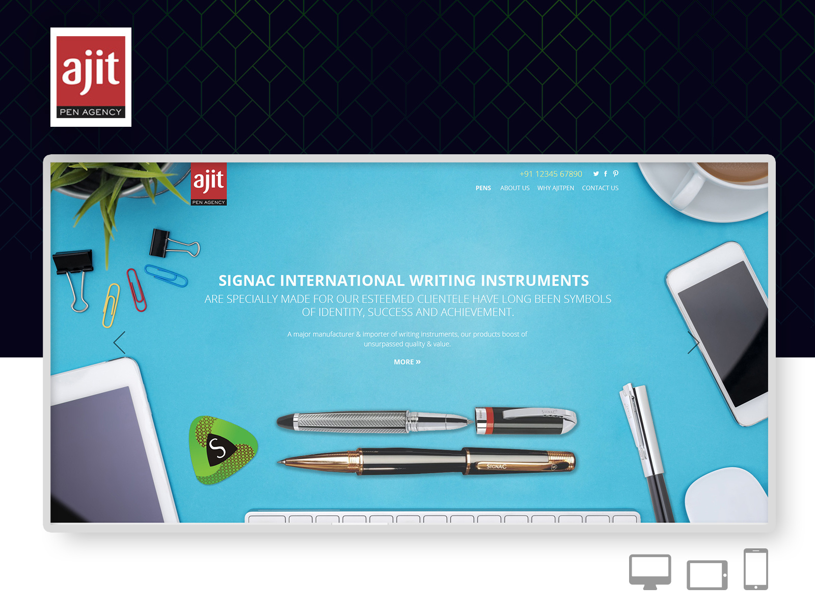 Ajit Pen by DASH WEB LAB on Dribbble