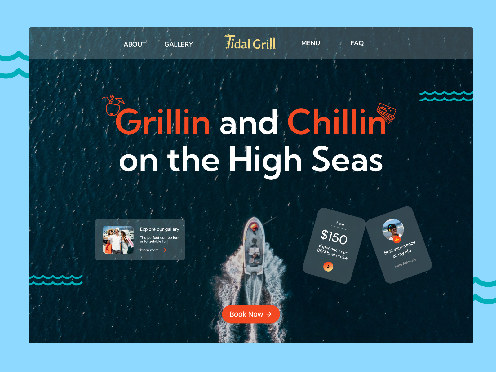 Tidal Grill BBQ Website by Folake Florence on Dribbble