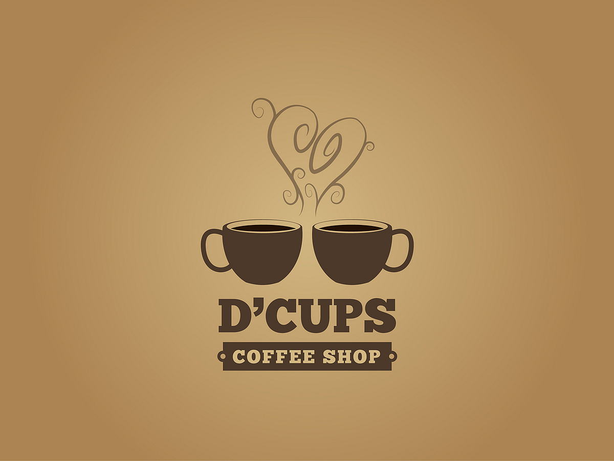 D'Cups Coffee Shop - Logo by Praveen Kumar on Dribbble