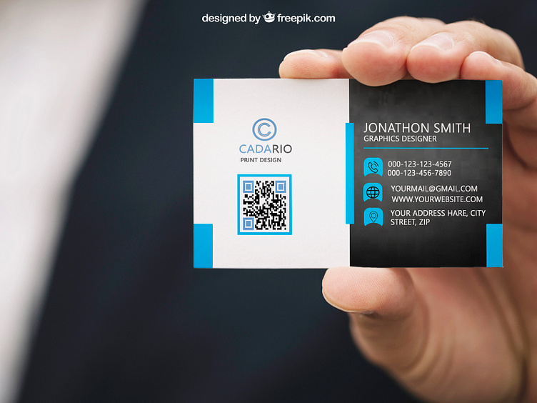 one sided business card by shahriar_rakin on Dribbble