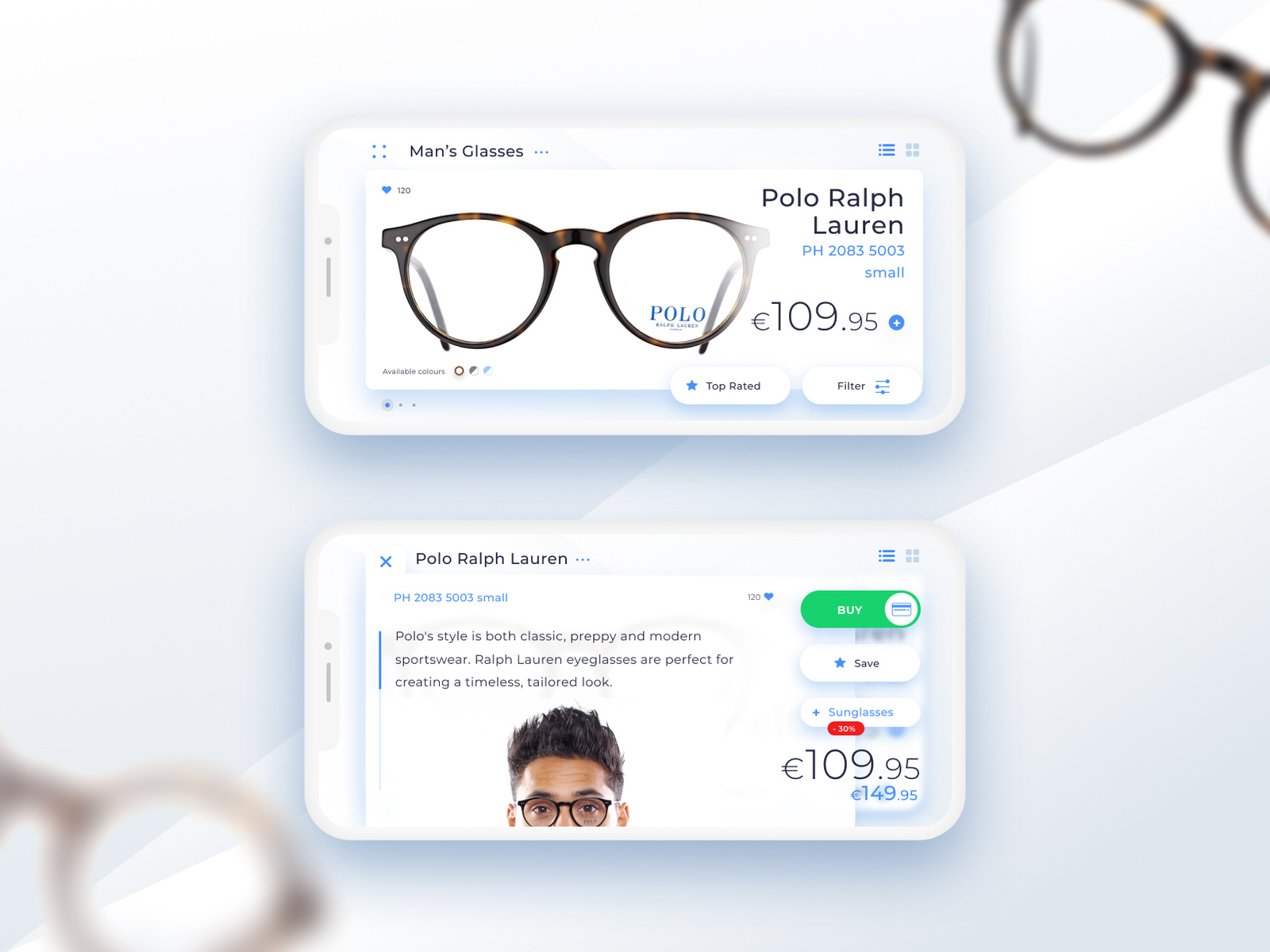 Glasses APP - Horizontal Display by Fábio Santos on Dribbble