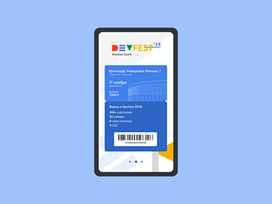 DevFest ticket by Denis B. on Dribbble